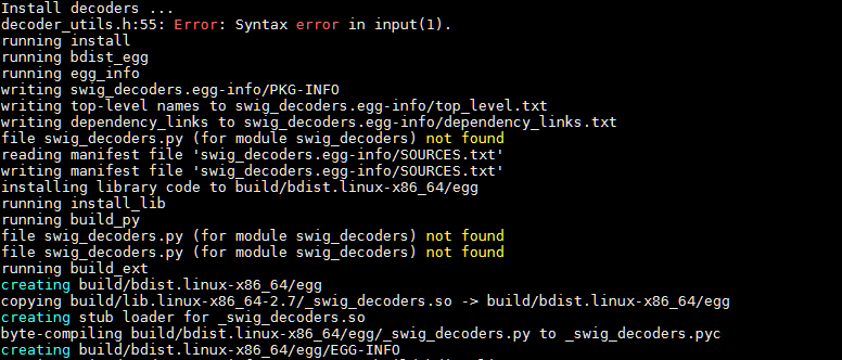 failed to install swig_decoders · Issue #315 · PaddlePaddle/models · GitHub