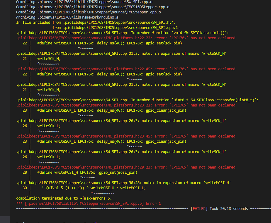 Error: 'LPC176x' has not been declared · Issue #130 · bigtreetech ...