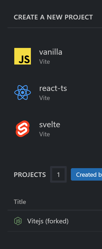 Confusing icon and name use in dashboard · Issue #1801 · stackblitz ...