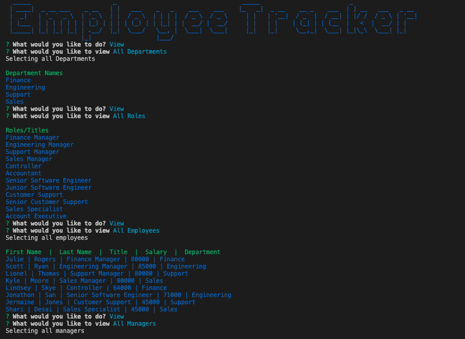 GitHub - MikChanna/EmployeeTracker: A CLI app that allows you to add employees to a directory as ...