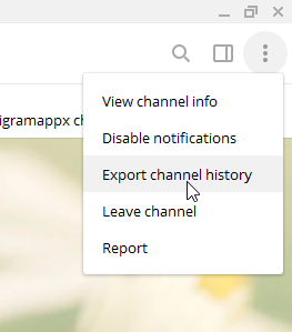 Some option missing when we click on 3 dots in channel · Issue #1911 · UnigramDev/Unigram · GitHub