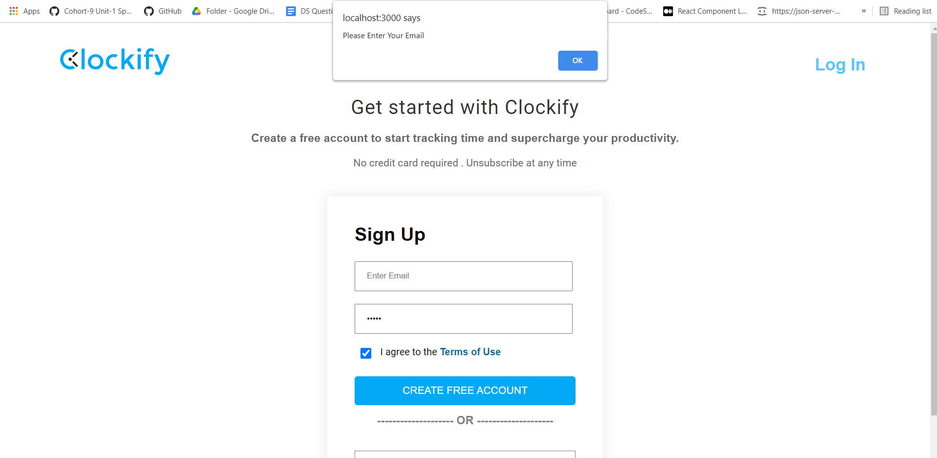 Clockify-Updated Clone - Codesandbox
