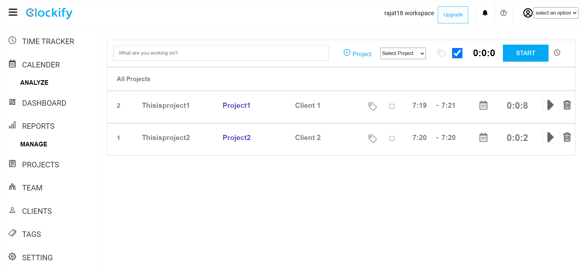 Clockify-Updated Clone - Codesandbox