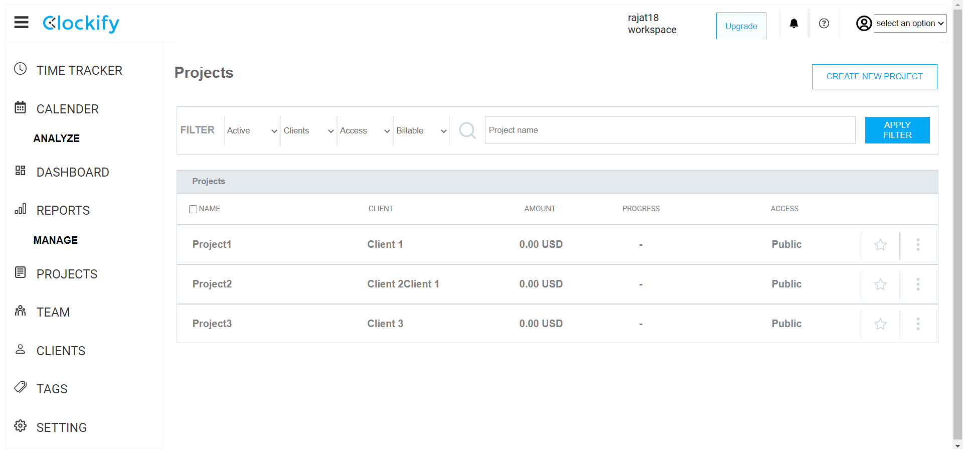 Clockify-Updated Clone - Codesandbox