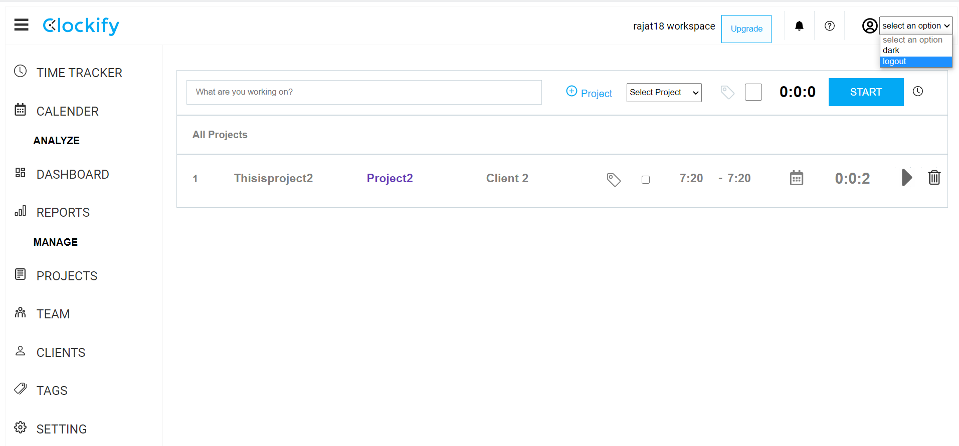 Clockify-Updated Clone - Codesandbox