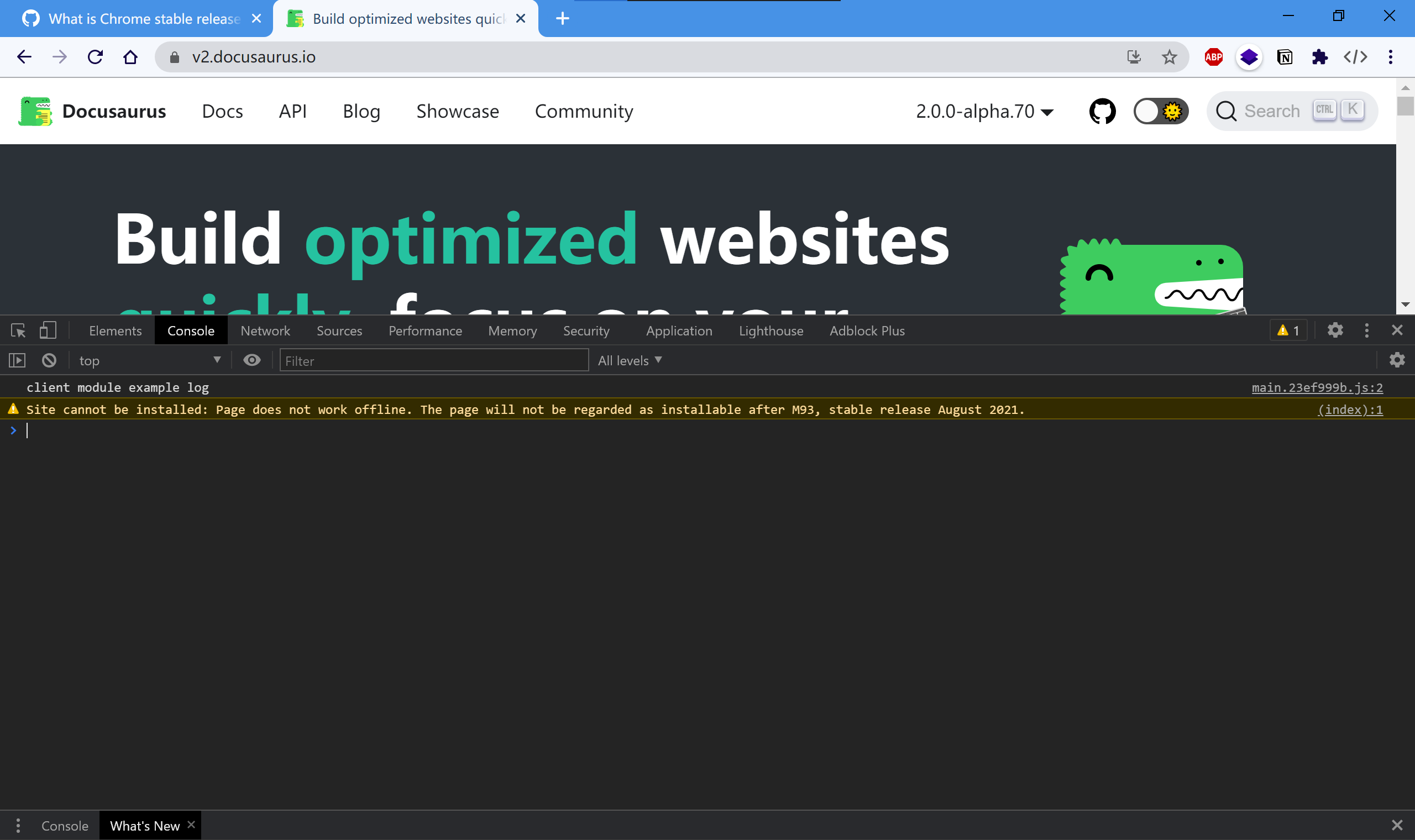 What is Chrome stable release M93 ??? · Issue #4000 · facebook/docusaurus · GitHub