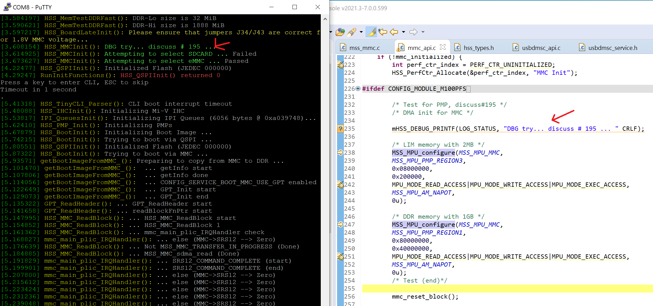 [HSS 2022.03 with PMP enabled] HSS hands-up because "MMC->SRS12" keeps Zero (ms_mmc.c::mmc_main ...