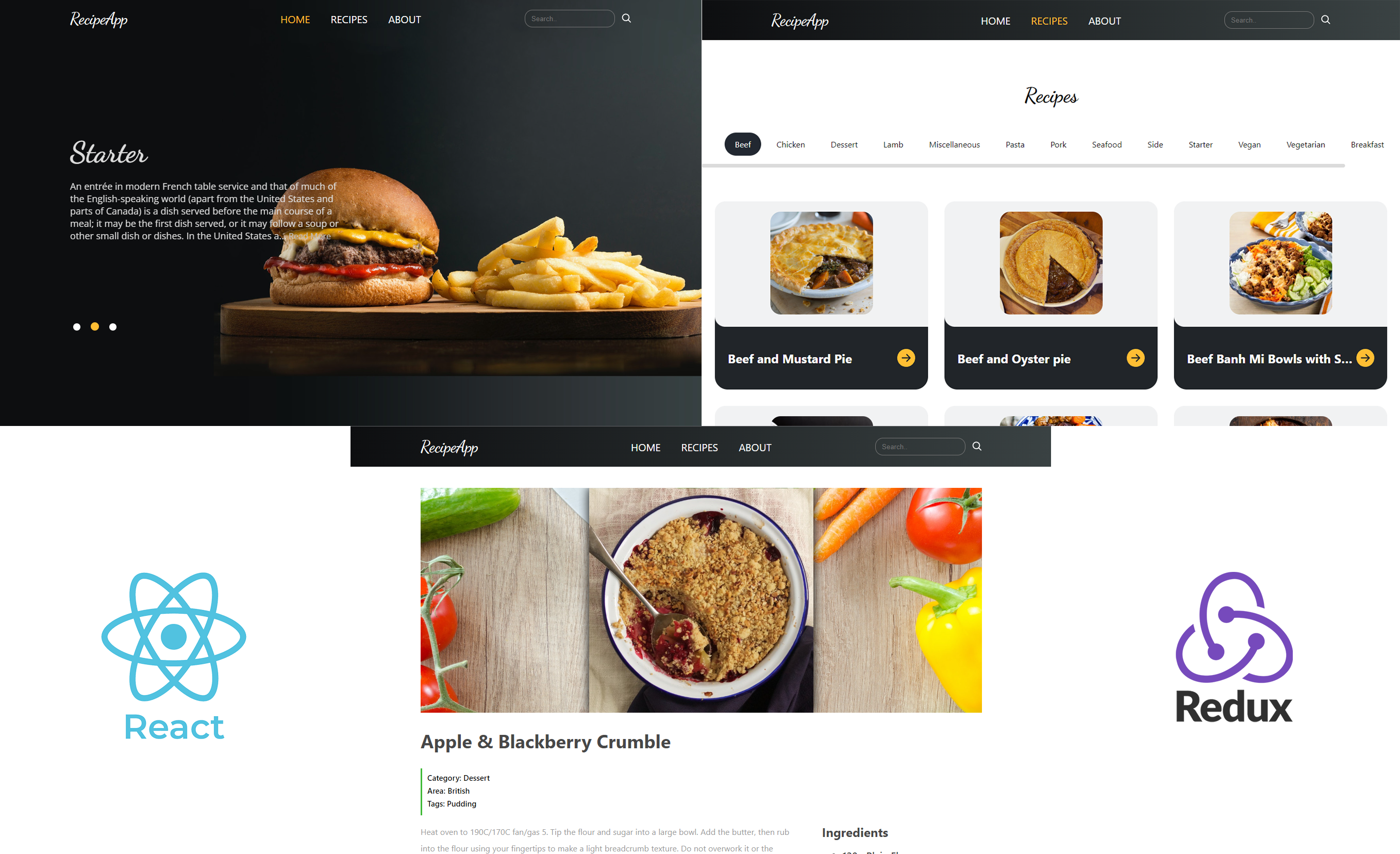 GitHub - onurbyr/react-recipe-app: Recipe App with React