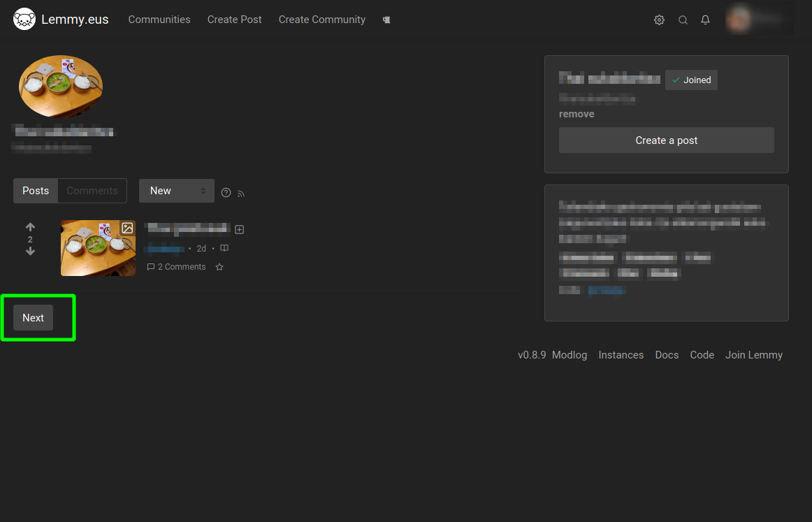 Do not display "Next" button if there are not more posts · Issue #103 · LemmyNet/lemmy-ui · GitHub