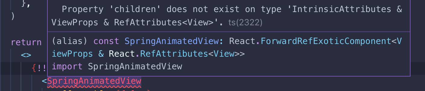 Property 'children' does not exist on animated(XXX) components · Issue #508 · pmndrs/react ...
