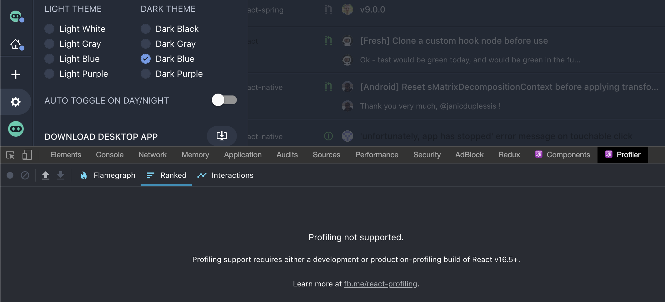 Getting “Profiling not supported” message sometimes · Issue #343 · bvaughn/react-devtools ...