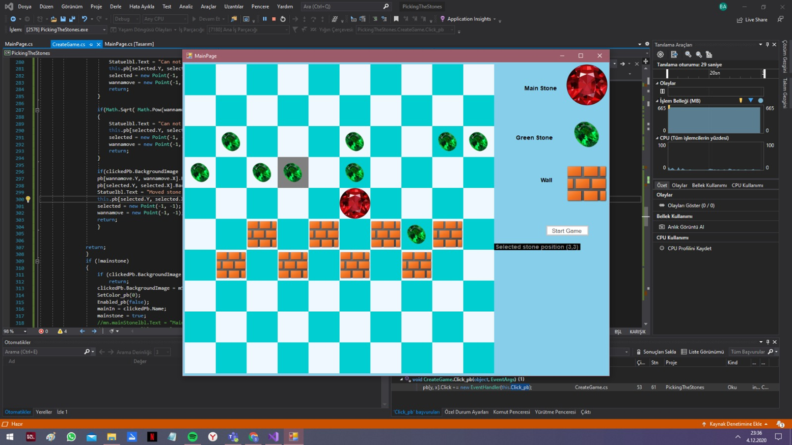 GitHub - tugrullkaan/PickingStonesGame: PickingStonesGame yazılım sınama dönem ödevi