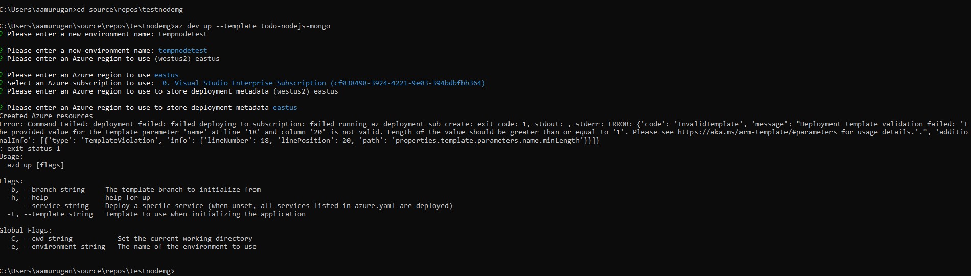 CLI prints prompts twice · Issue #354 · Azure/azure-dev · GitHub