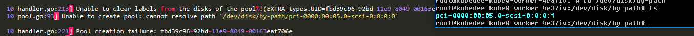 Having some issues trying to get openebs to create storage pools where nodes are LXD containers ...