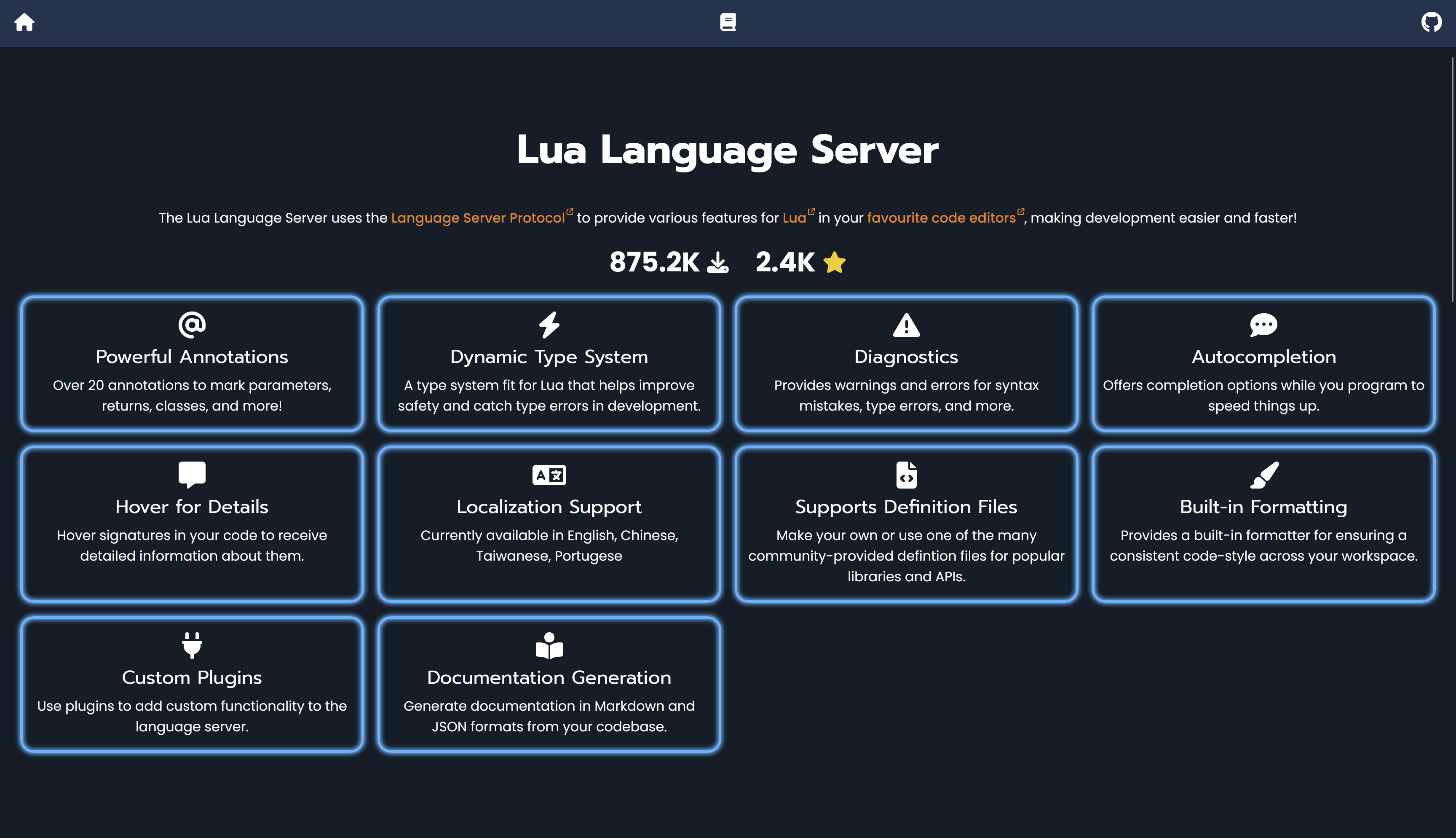 Luals Website · Luals Lua Language Server · Discussion 2231 · Github 