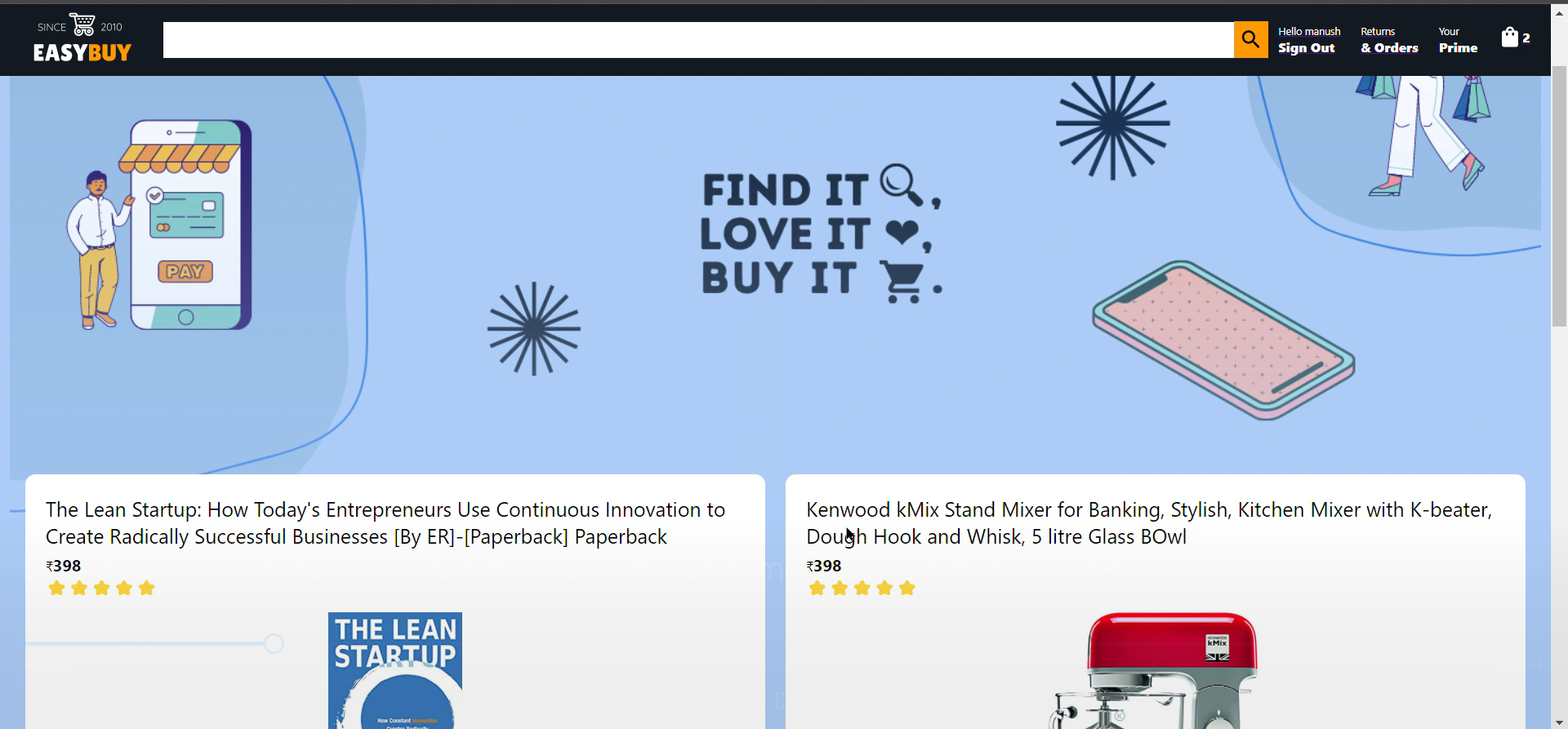 GitHub - Manush54/easy-buy: A Simple Shopping Website Using React