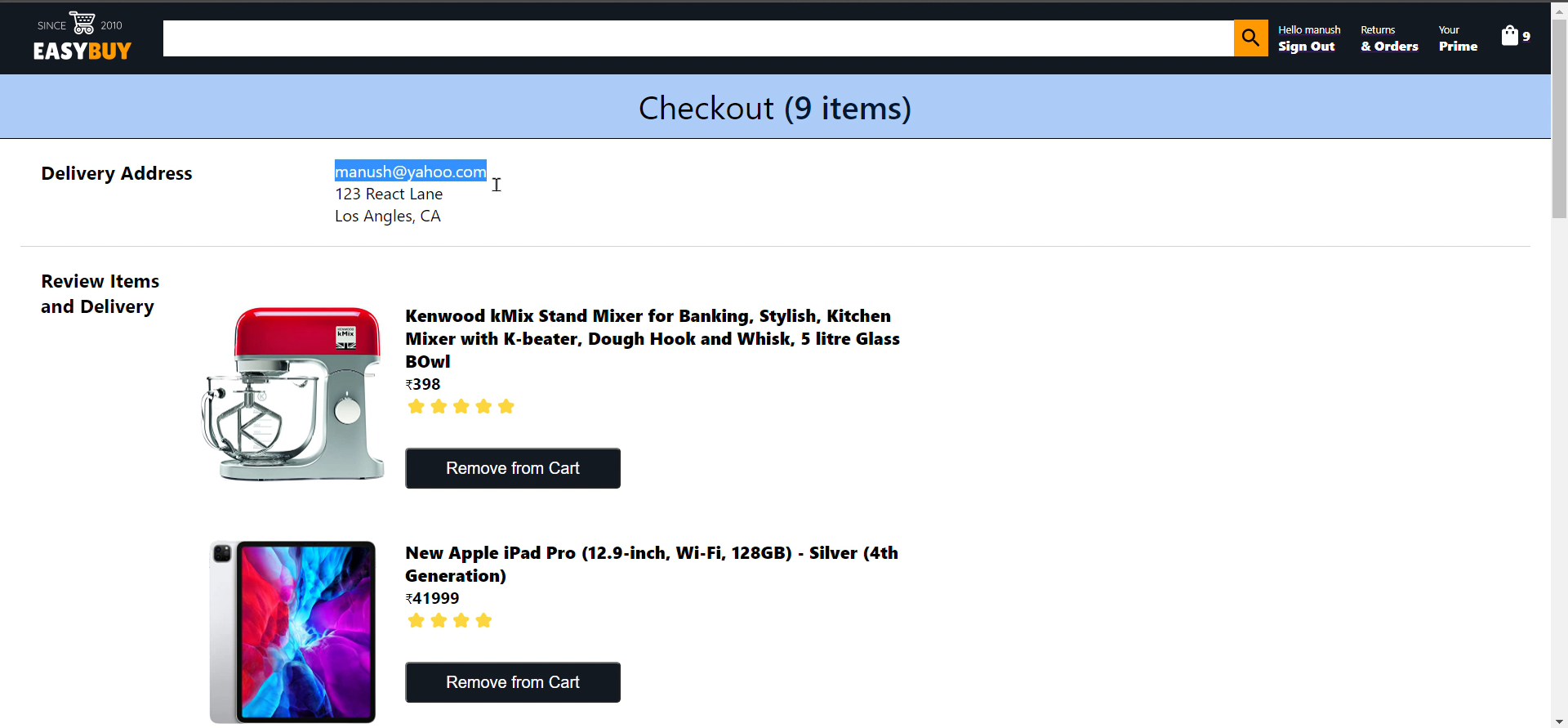 GitHub - Manush54/easy-buy: A Simple Shopping Website Using React