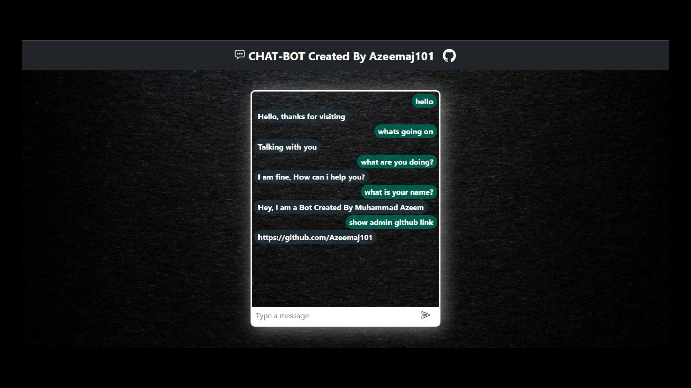 GitHub - Azeemaj101/NLP_ChatBot: ChatBot using NLP and neural network