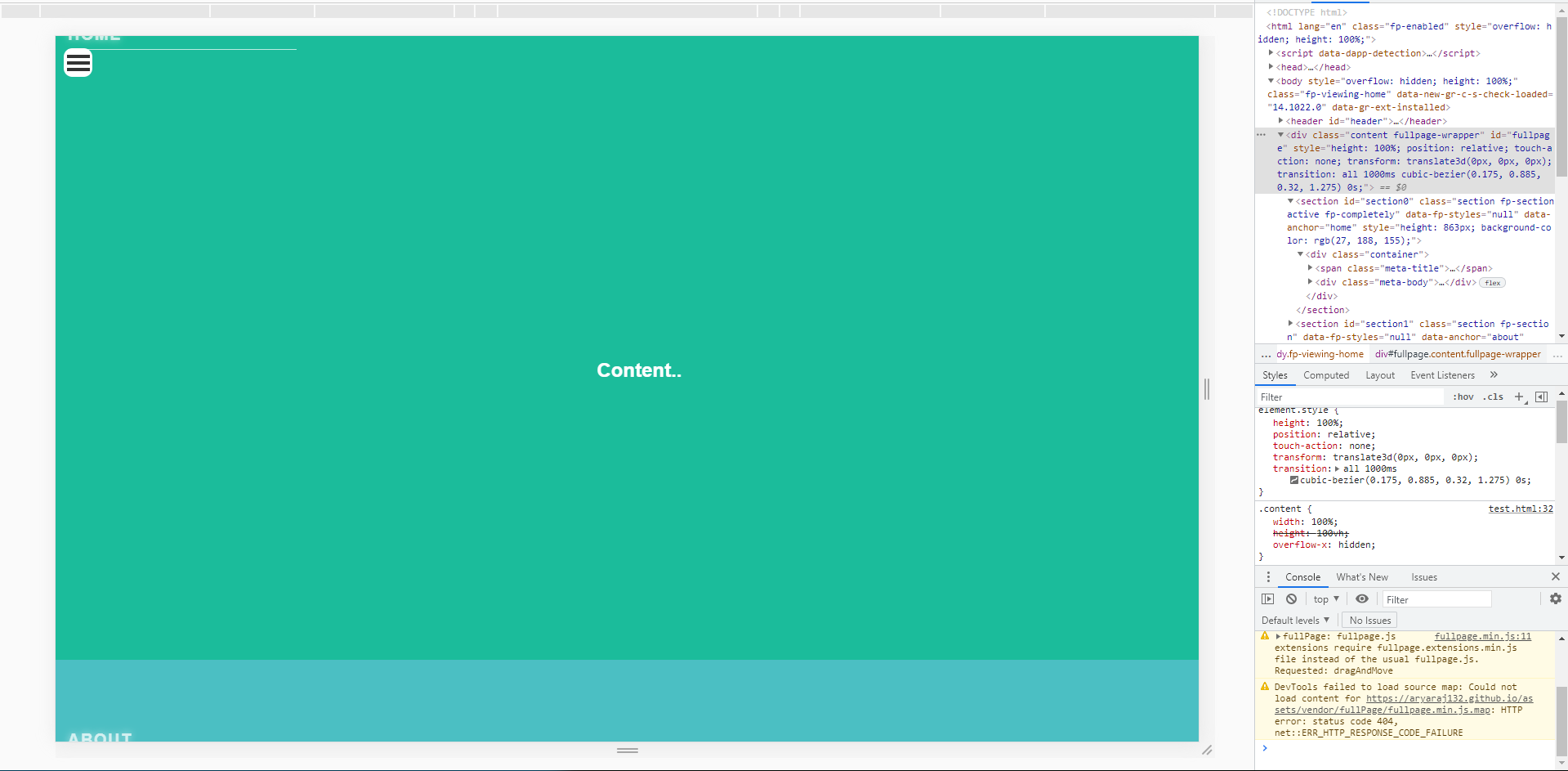 On scroll up content of section is moved upward. · Issue #4241 · alvarotrigo/fullPage.js · GitHub