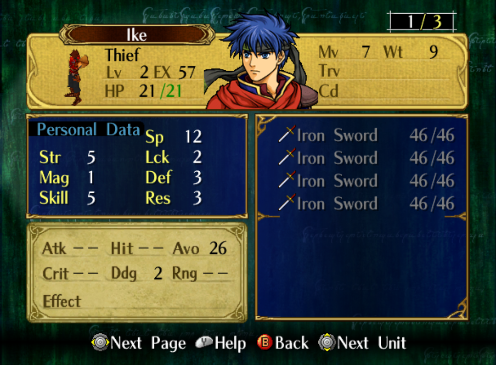 FE9: Thief Ike doesn't have knives in Chapter 1 · Issue #236 ...