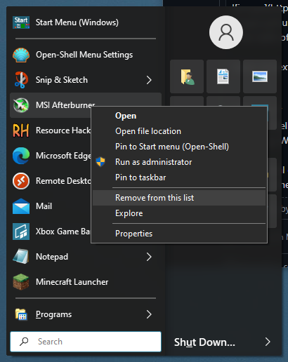 Classic w/ Two columns: Issue when using right-hand items with "Insert ...
