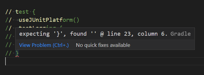 Comment in the build.gradle is not working as expect · Issue #991 ...