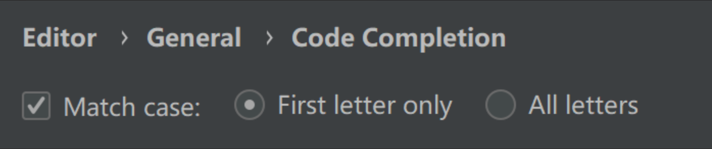 Support case sensitive matching during completion · Issue #171133 · microsoft/vscode · GitHub