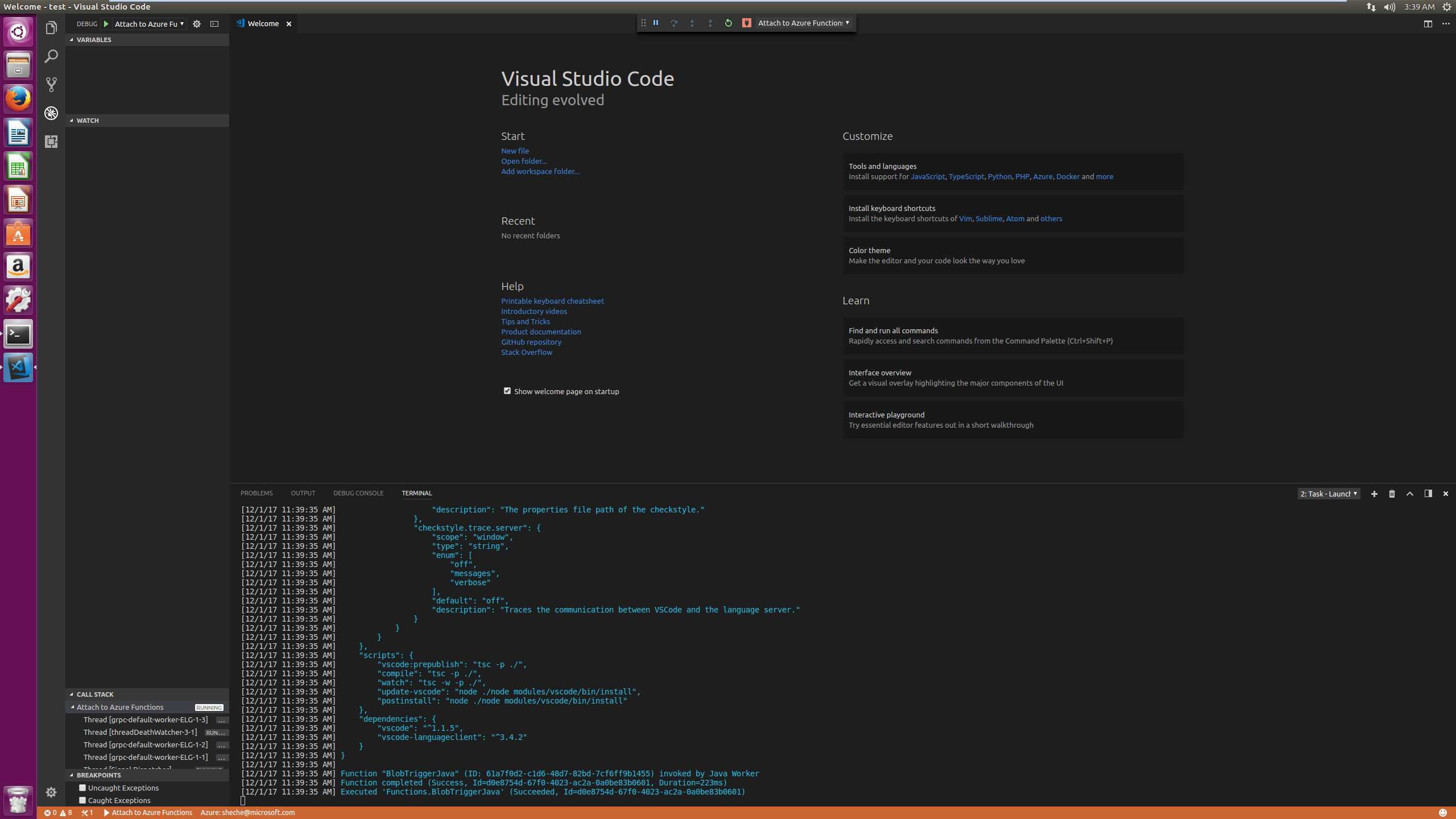 A ScriptHost error has occurred when locally debug BlobTrigger · Issue #105 · microsoft/vscode ...