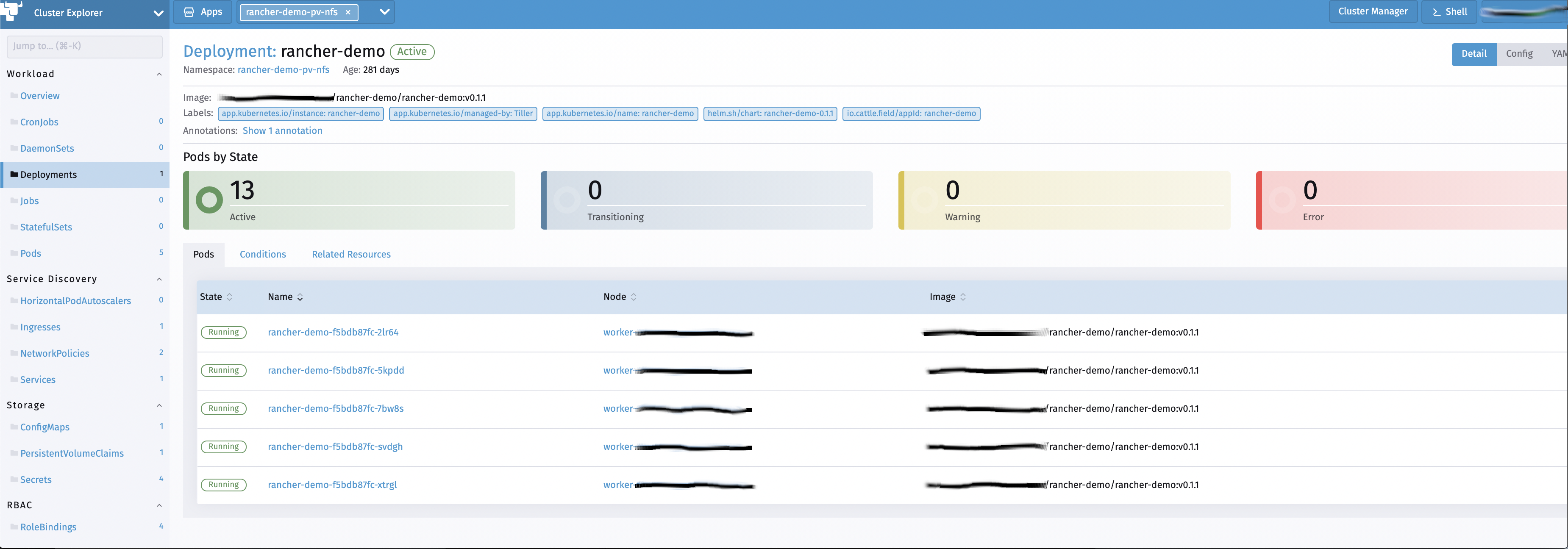 Rancher Cluster Explorer shows wrong Deployment number of Active Pods · Issue #2283 · rancher ...