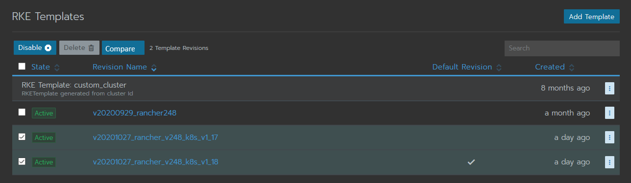 [RFE] Compare RKE templates in UI (diff) · Issue #5954 · rancher ...