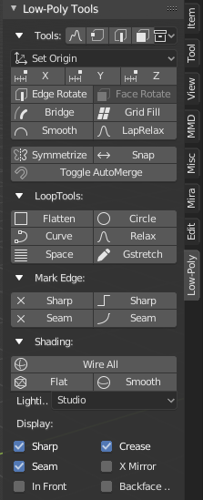 GitHub - Charg23/Low-Poly_Tools: Low-Poly edit tools for Blender