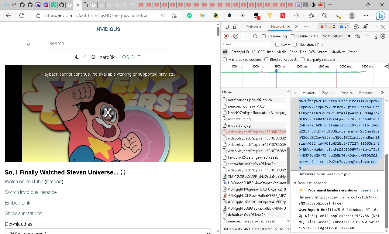 [Bug] Edge doesn't support AV1 codec and fail to play DASH · Issue #3756 · iv-org/invidious · GitHub