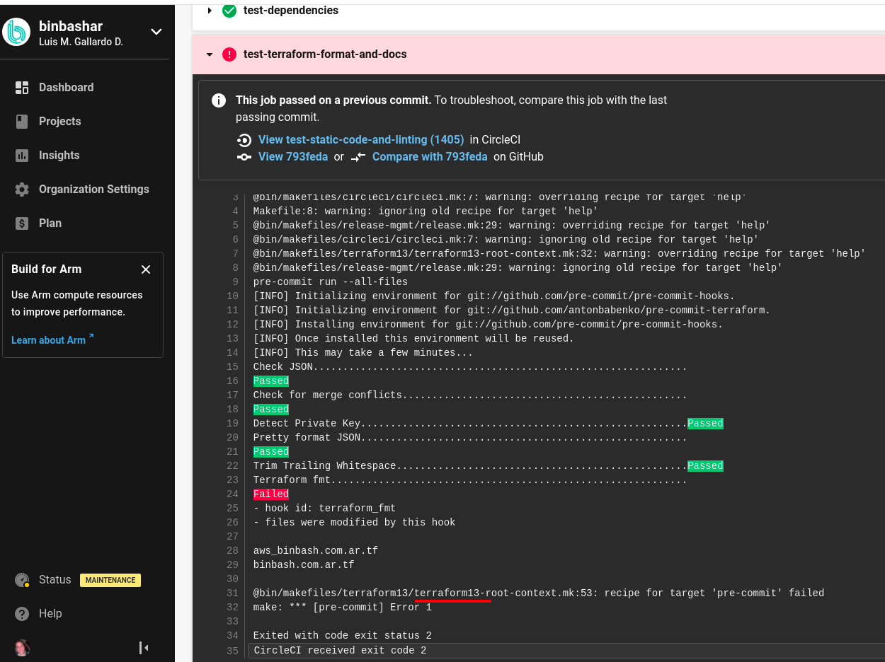 Circle-CI terraform fmt forces version 0.13.x · Issue #253 · binbashar/le-tf-infra-aws · GitHub