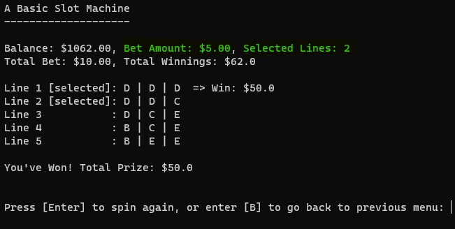 Github Humambahoo Slot Machine A Text Based Slot Machine Written In