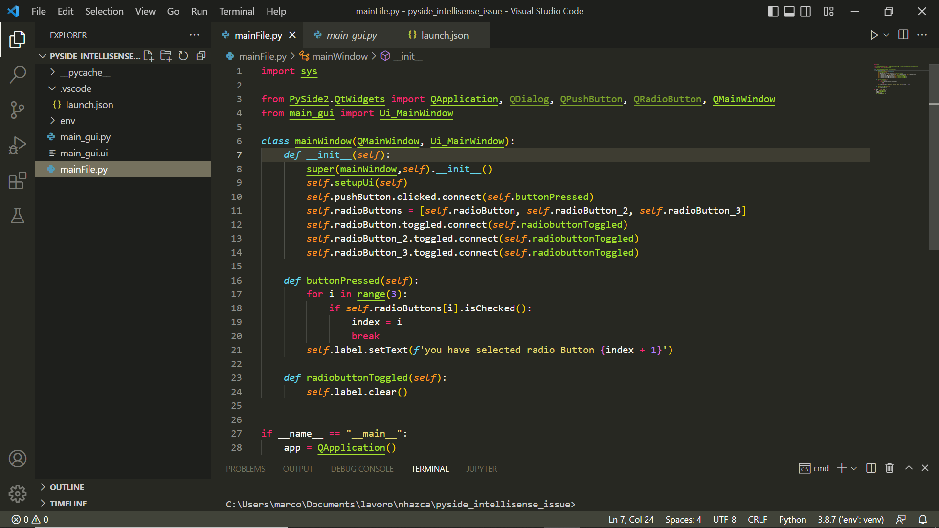 Pylance Doesnt Work Properly When Subclassing Ui Files Generated With Qt Designer Pyside2 5823