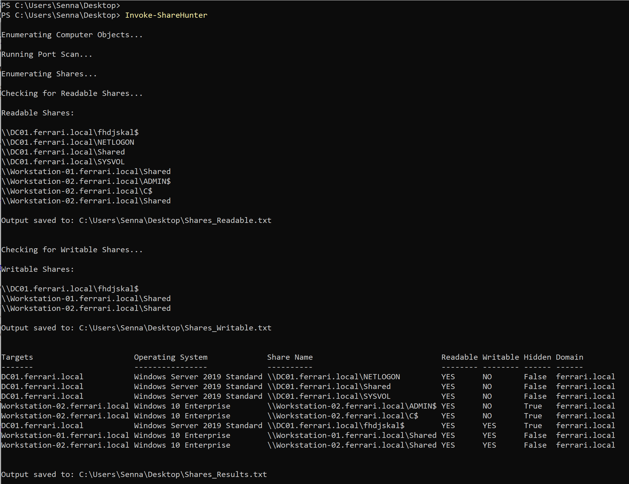 GitHub - Leo4j/Invoke-ShareHunter: Enumerate the Domain for Readable and Writable Shares