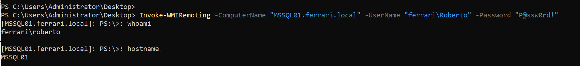 GitHub - Leo4j/Invoke-WMIRemoting: Command Execution or Pseudo-Shell over WMI