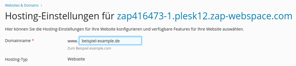 Webspace: Domain hinzufügen | ZAP-Hosting Docs