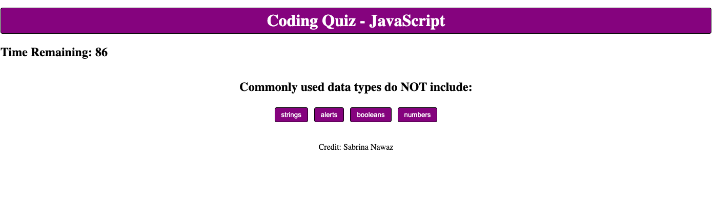 Github Sabrina Nawazcode Quiz A Coding Quiz That Will Help You Enhance Your Knowledge On 8046