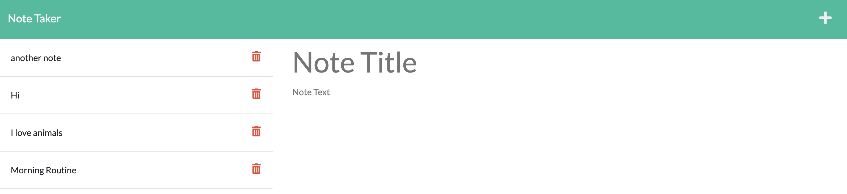 GitHub - Sabrina-Nawaz/note-taker: Note taker app that uses Express.js for the back end ...