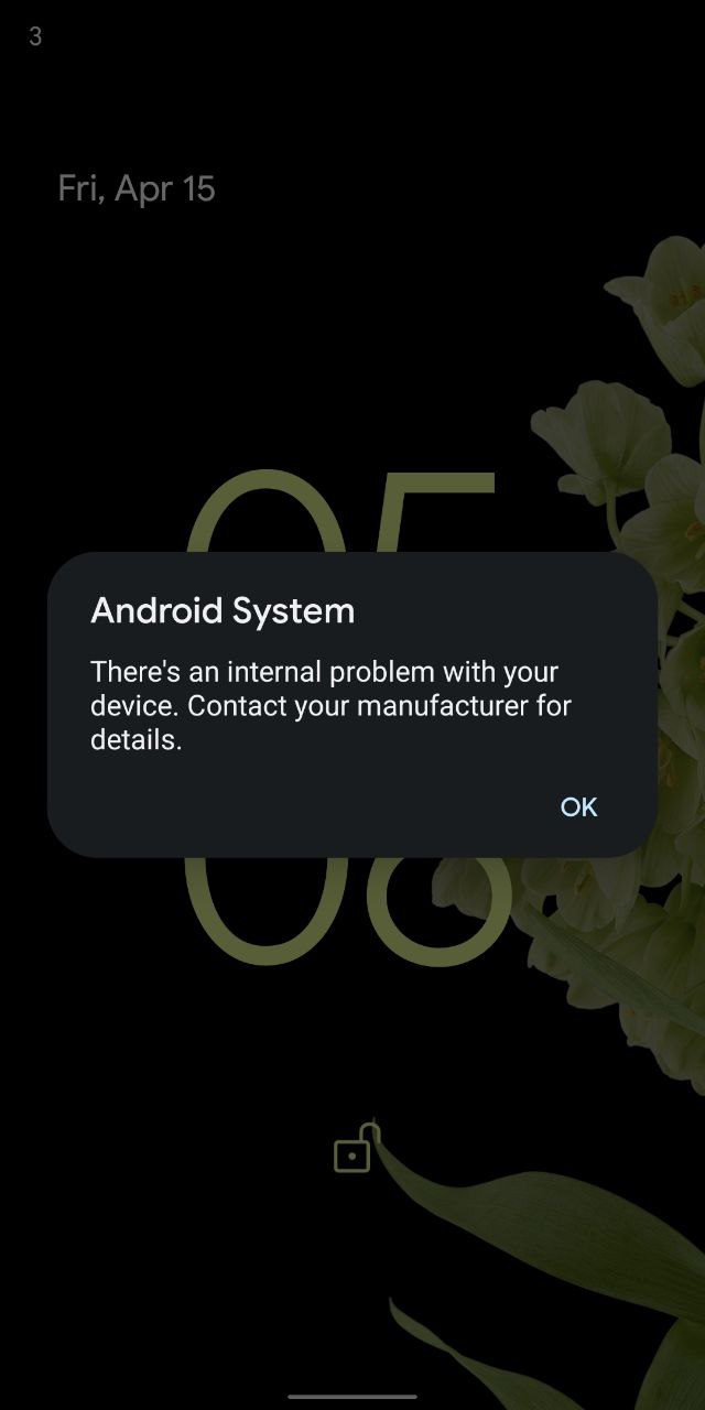 Internal Problem Error Message Popup · Issue #2282 · PixelExperience/android-issues · GitHub