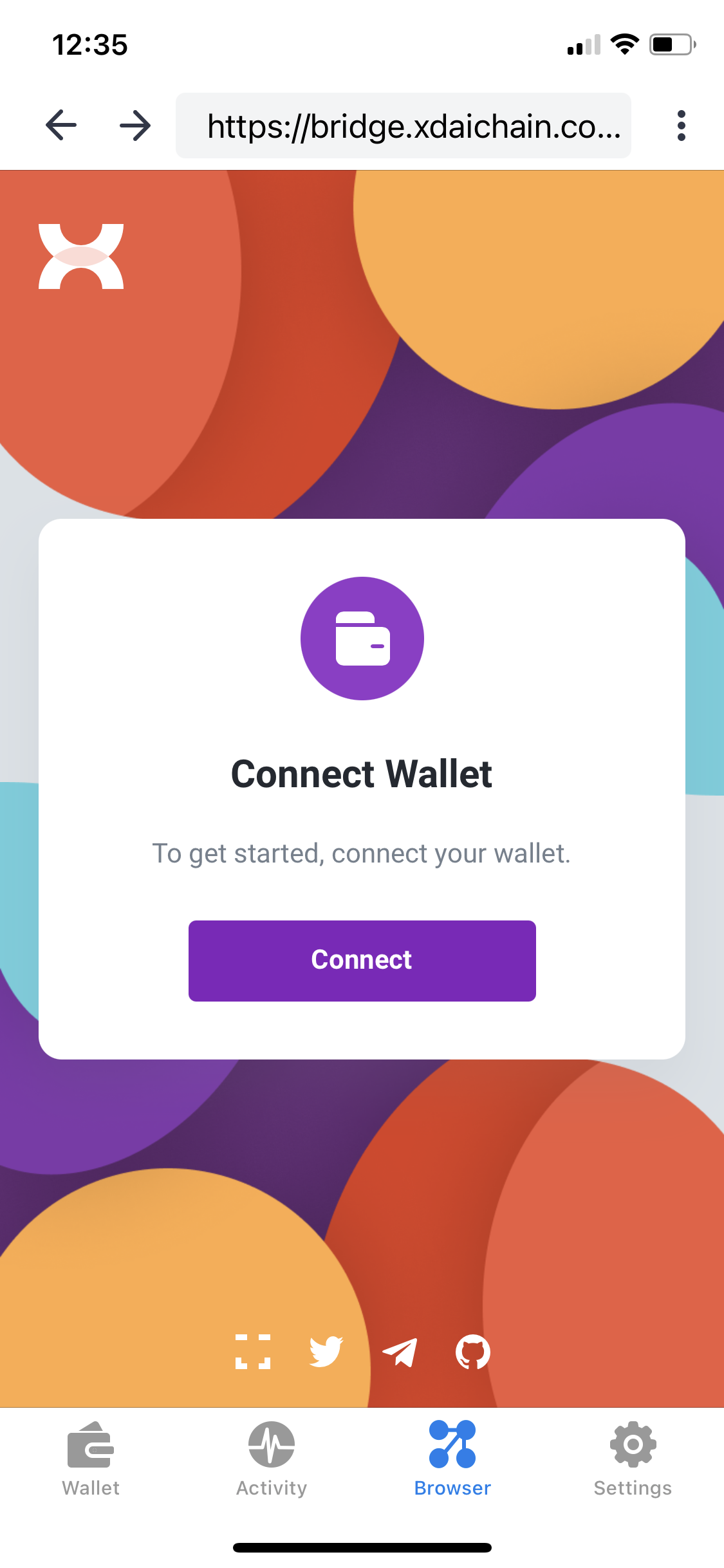 Fix wallet connection: https://bridge.xdaichain.com/ · Issue #1720 · AlphaWallet/alpha-wallet ...