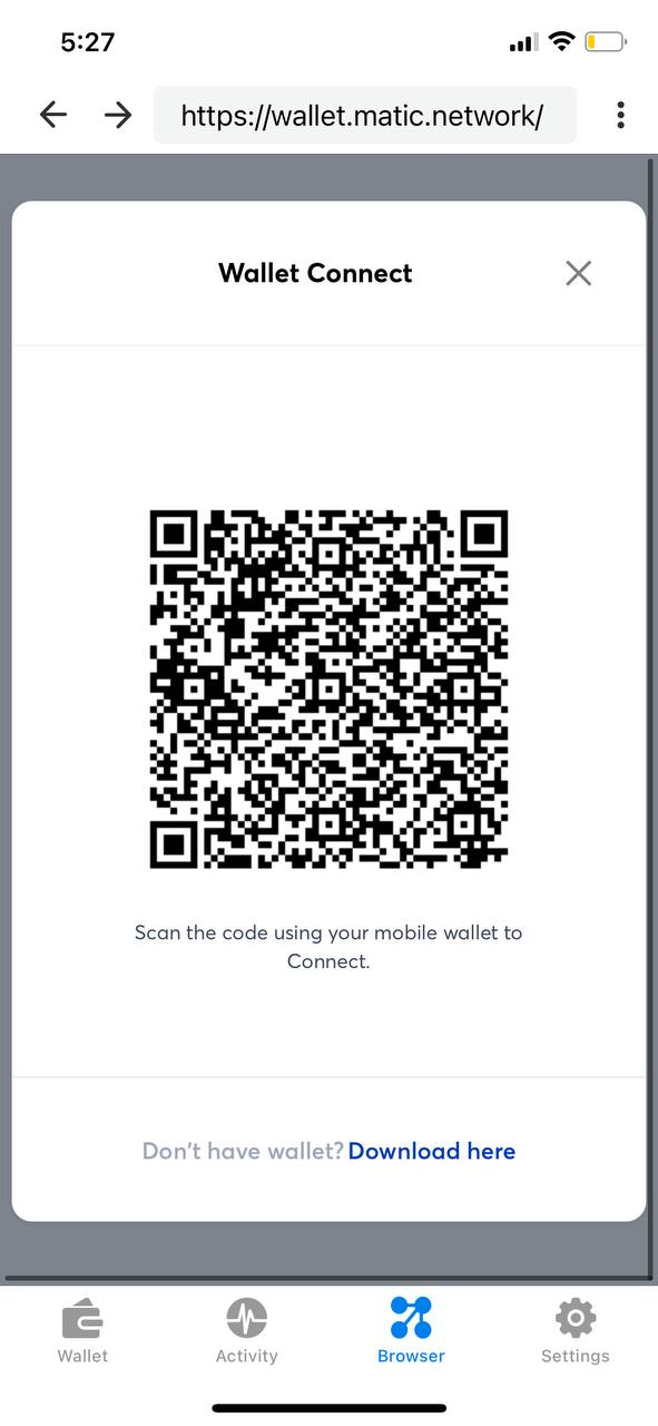 WalletConnect not working for Polygon bridge if AlphaWallet browser is used because dapp is not ...