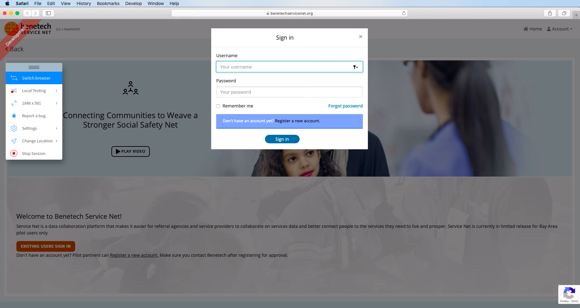 Sign in/Register Page Changes · Issue #1398 · openreferral/ServiceNet · GitHub