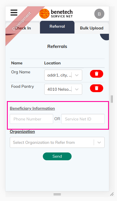 Beneficiary check in and referral notification of missing info to fill · Issue #1392 ...