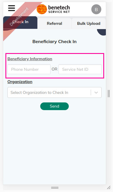 Beneficiary check in and referral notification of missing info to fill · Issue #1392 ...
