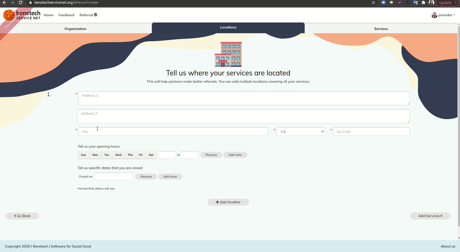 Adding Hours of operation to ServiceProvider · Issue #1149 · openreferral/ServiceNet · GitHub