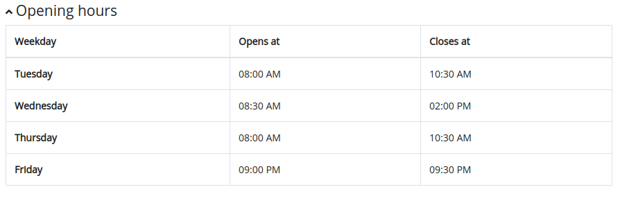 Adding Hours of operation to ServiceProvider · Issue #1149 · openreferral/ServiceNet · GitHub