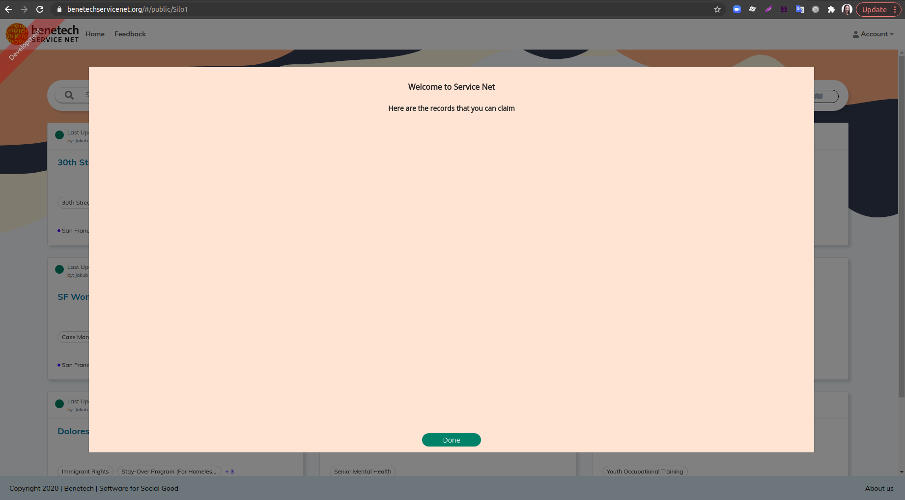 Claiming Modal Is Displayed For Not Logged User On A Public View · Issue 1495 · Openreferral 