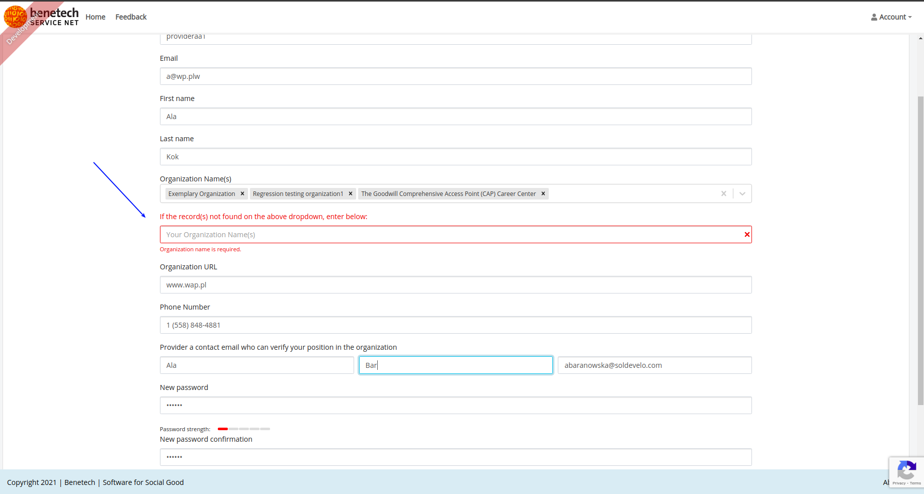 Registration page new fields · Issue #1430 · openreferral/ServiceNet · GitHub